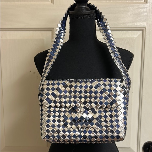 Bags | Candy Wrapper Purse Unique 1 Of A Kind Purse Handbag Silver And ...